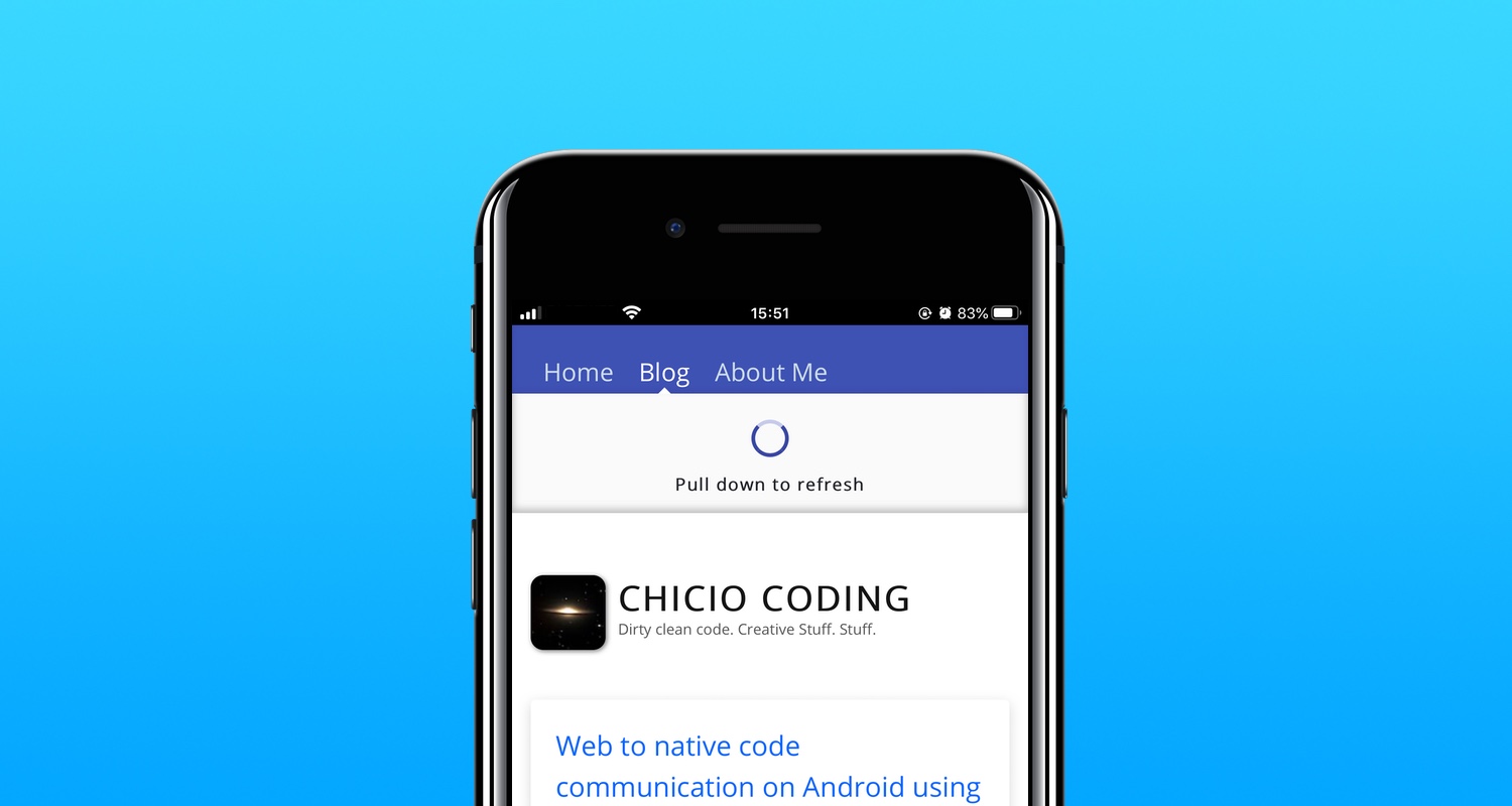 Implement a pull to refresh component for you web application